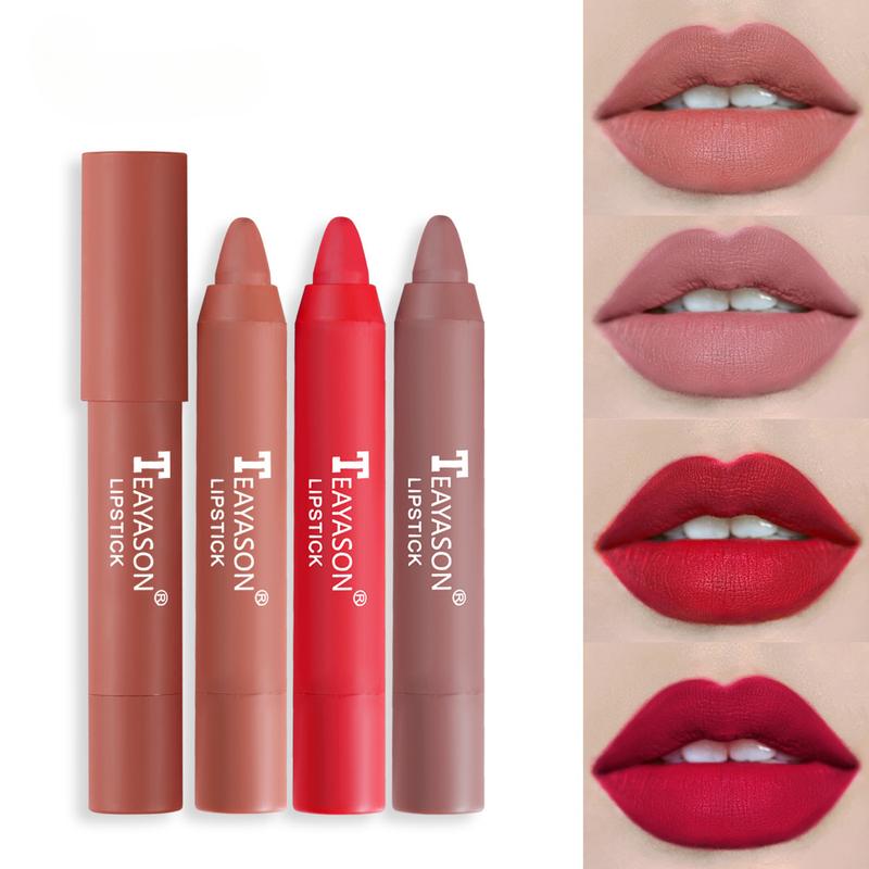 12 Colors Velvet Matte Lipsticks Pencil Waterproof Long Lasting Red Lip ...