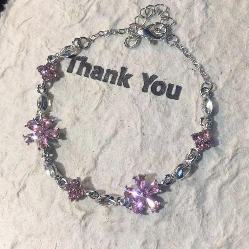 Bangles , Bracelets Gelang Rama-rama Bunga Sakura, Merah Jambu ...