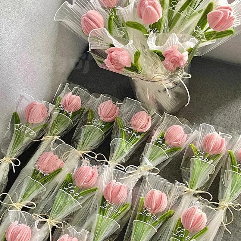 Creative Tulip Twisty Stick Flower Bouquet Handmade DIY Material ...