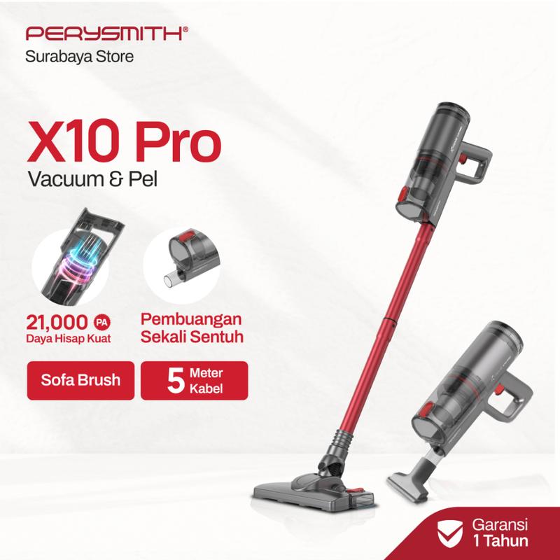 PerySmith Surabaya X10 Pro 21K PA 2-in-1 Vacuum Cleaner Handheld Vacum ...