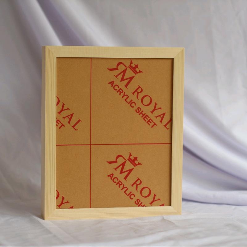 Bingkai mahar Pigura Frame 3D kayu ukuran A4 21x30 Dengan Kaca acrylic ...