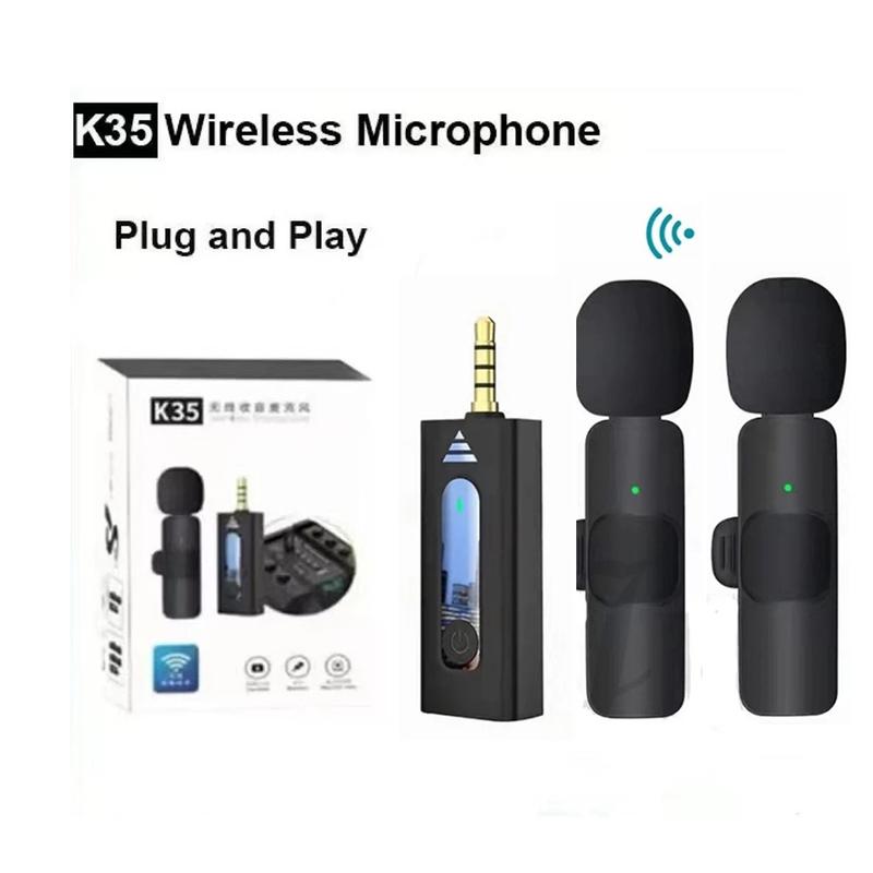K35 Wireless Clip Microphone Adaptation Speaker 3.5 MM Holes - TikTok ...
