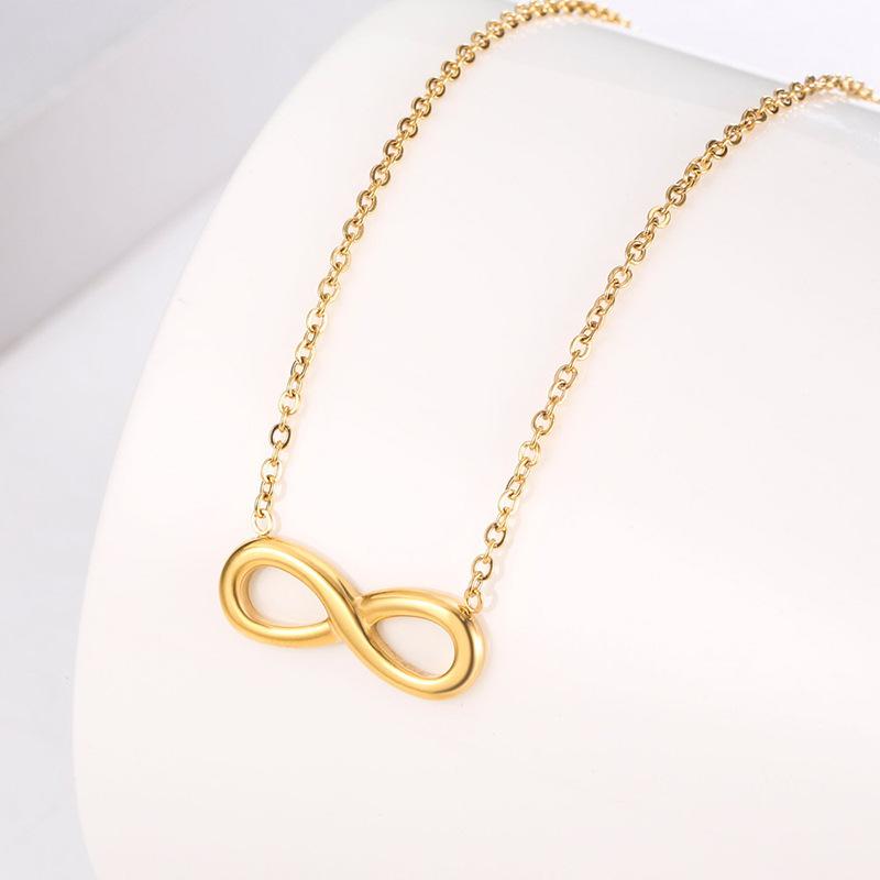 Temperament necklace digital 8-character necklace fashion titanium ...