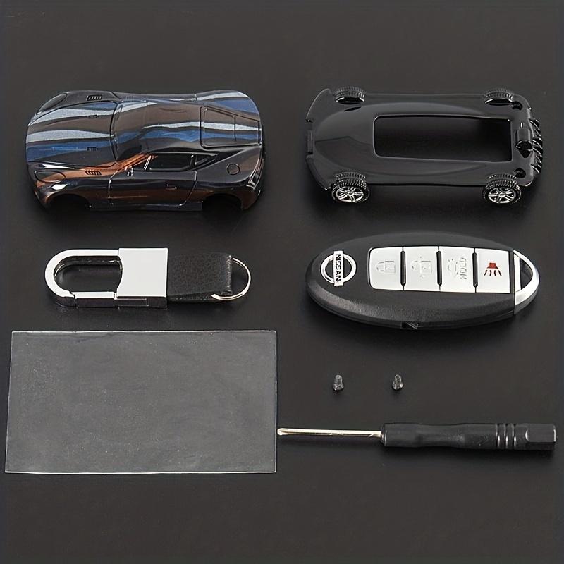 Carbon fiber ABS car key case full set applicable Nissan Dualis qashsentra Sylphy pulsar X-Trail ...