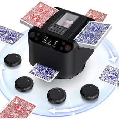 Poker Dealing Machine Automatic Card Shuffler & Dealer Machine With 4 ...