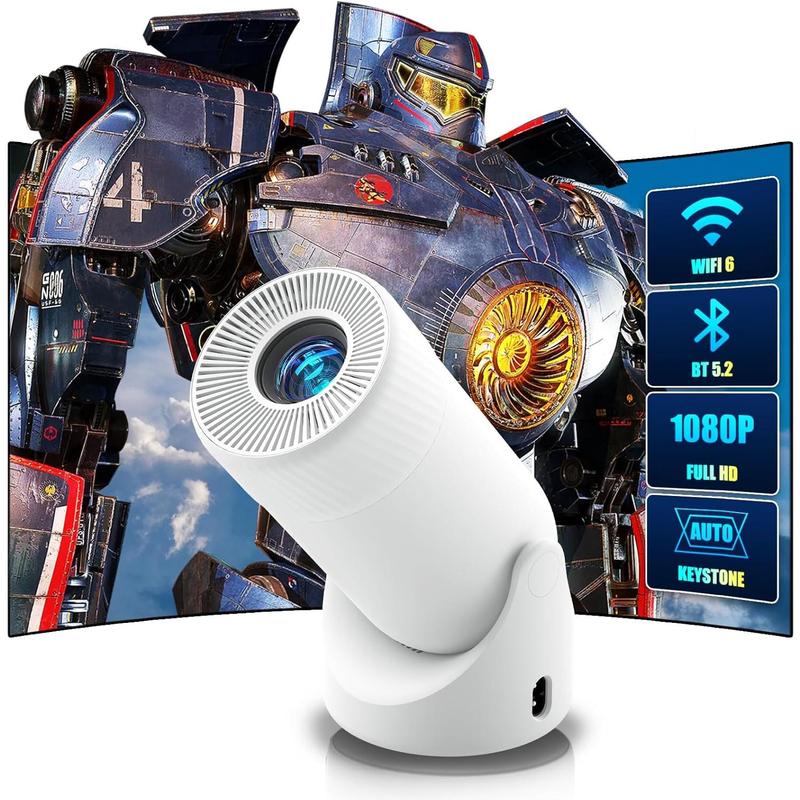 Projektor Mini Wifi 6 & Bluetooth Mudah Alih, Putaran 180 °, - TikTok ...