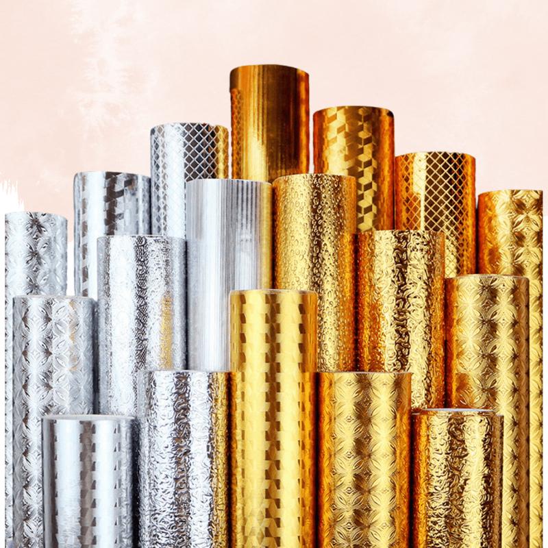 Combo Cuộn 3m Decal DÁN BẾP Tráng Nhôm Cách Nhiệt Mẫu VÀNG BẠC - TikTok ...