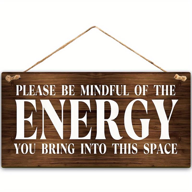 Rustic Wood Plaque Printed Hanging Sign - Please Be Mindful of - TikTok ...