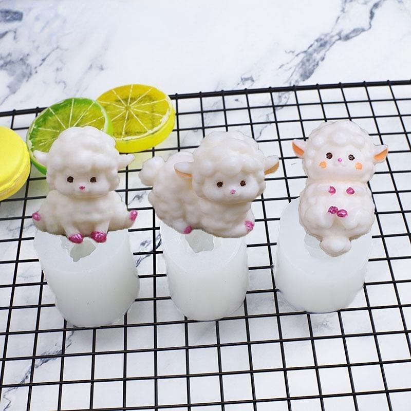 Acuan Silikon, Rekaan Kartun Kambing Kreatif, Lilin Wangi DIY, - TikTok ...