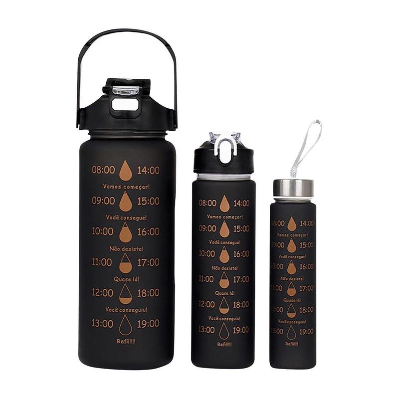 Set Botol Air Sukan, 3PCS, Dengan Straw, Untuk Lelaki dan Wanita ...