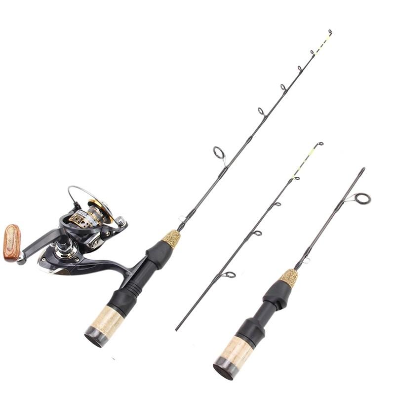 60cm 2 Tips Rod Winter Ice Fishing Rod Pole Tackle Carbon pole - TikTok ...