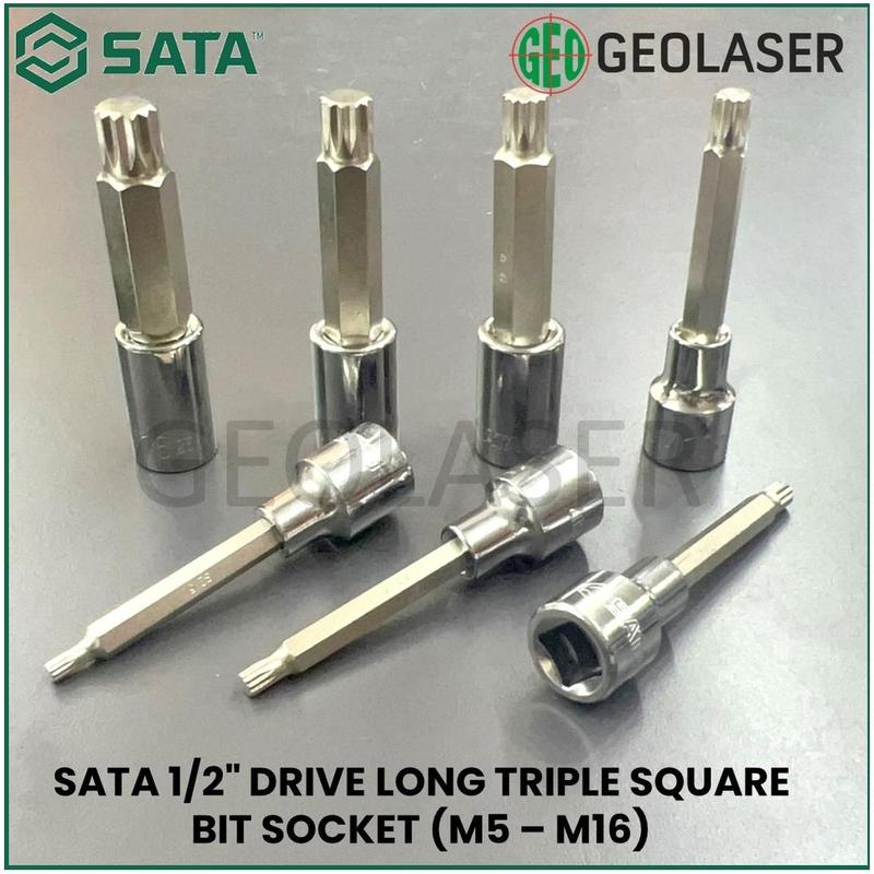 Sata 1/2" Dr Long 12 Point Long Triple Sqaure Bit Socket M5 - TikTok ...