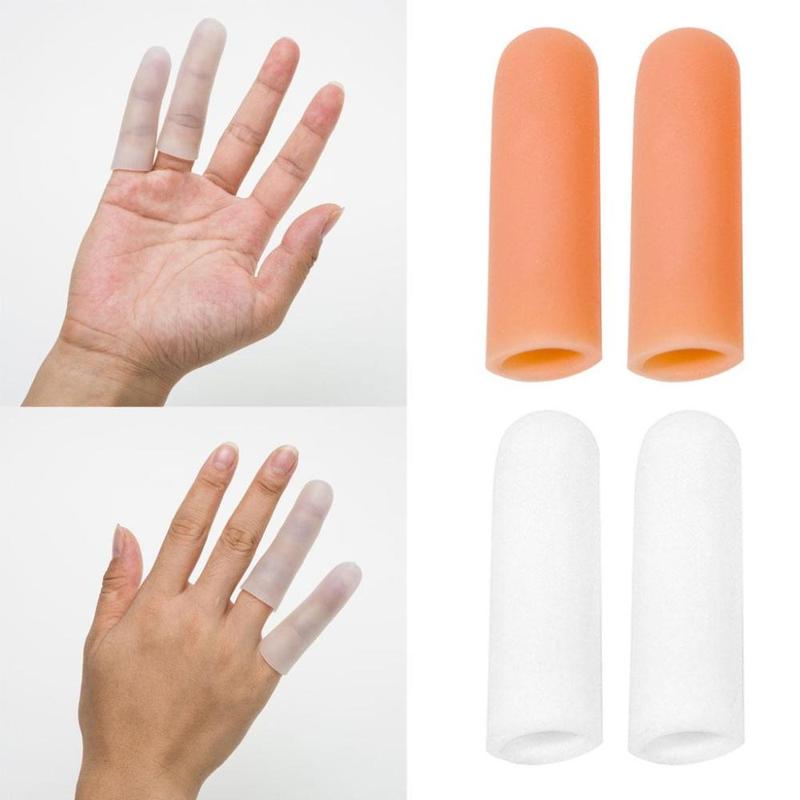 4x Silicone Finger Protectors Caps Sleeves Thumb Cover Protective ...