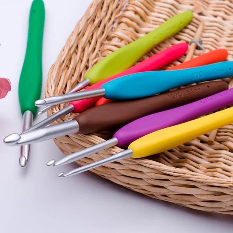 1Pc 2.0-10.0mm Colored Soft Rubber Handle Crochet Needle Needle ...