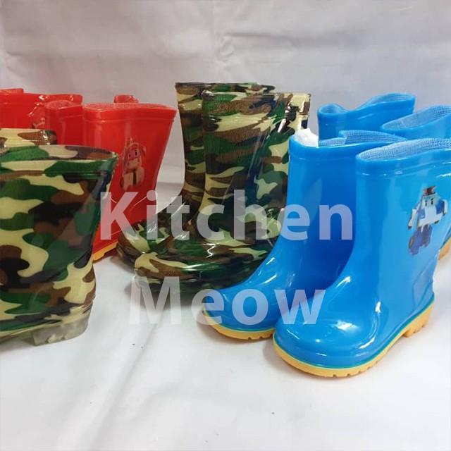 Kasut Hujan Boots PVC Rain Boots shoes Getah Kitchen Meow - TikTok Shop ...