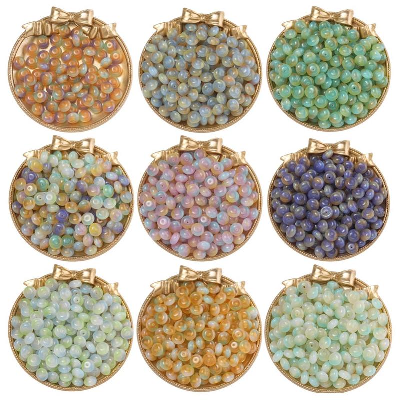 Manik Resin Bulat, St. kunkka, 10Pcs, Kecerunan Berwarna-warni ...