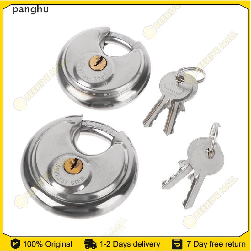 1PCS 70MM Cool Duty Stainless Steel Round Disc lock with 2 keys ...