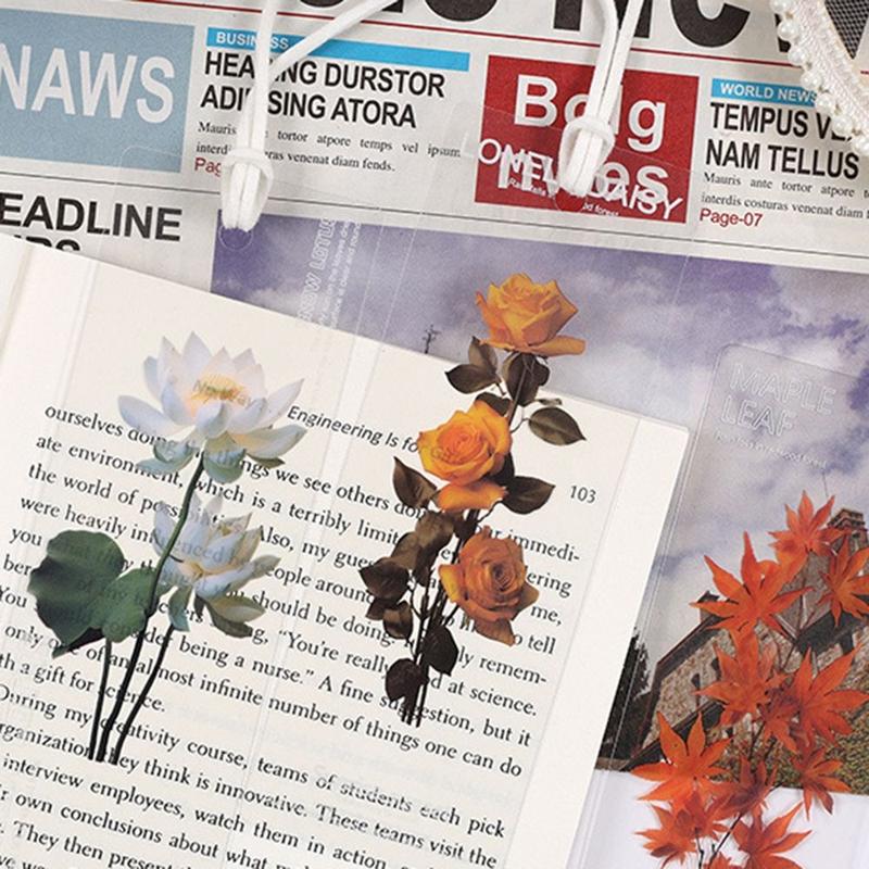 Penanda Halaman Siri Bunga Comel, Gaya Retro, Bahan Lutsinar - TikTok ...