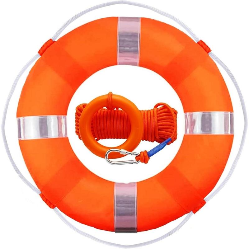 Lifebuoy Set 20Inch Life Preserver Ring and Water Floating Lifesaving ...