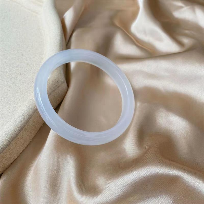 Gelang Batu Akik Putih Jed Ais, Gaya Muda, Untuk Wanita, Gelang ...