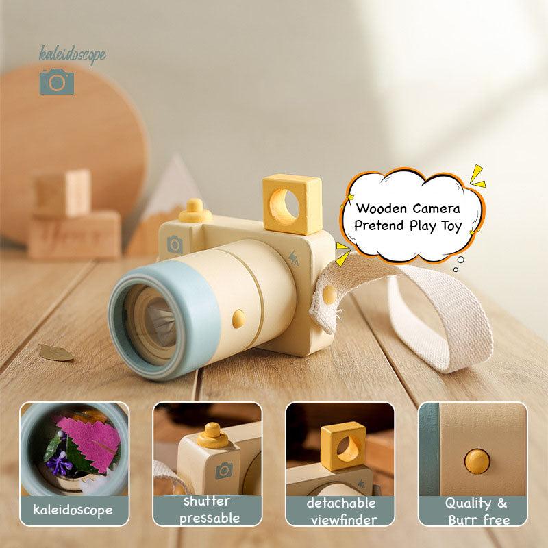 Wooden Kaleidoscope Camera Pretend Play Simulation Toy Gift - TikTok ...