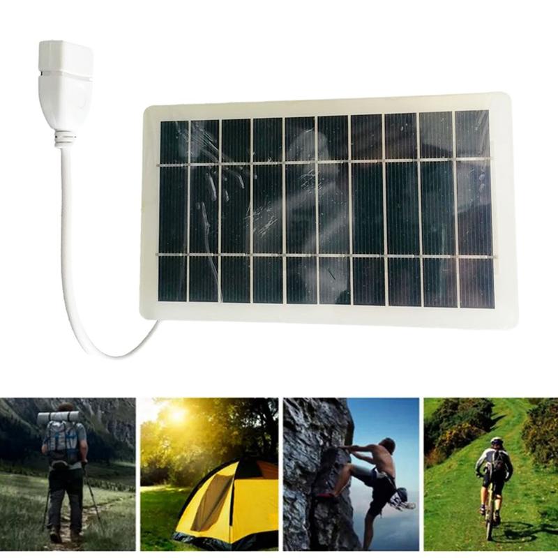 2W Solar USB Charger Panel Portable for Camping Outdoor Adventures ...