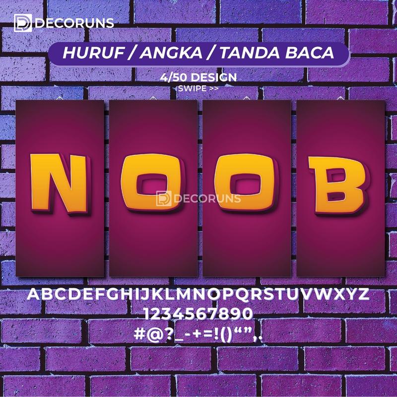 Decoruns Hiasan Dinding Kamar Tidur Alphabet Huruf Angka ABC - Shop ...
