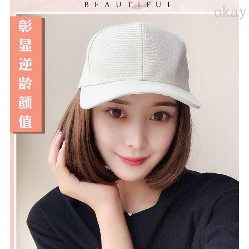 White wig cap for women, short h, net, red wave hat wi wig, one ...