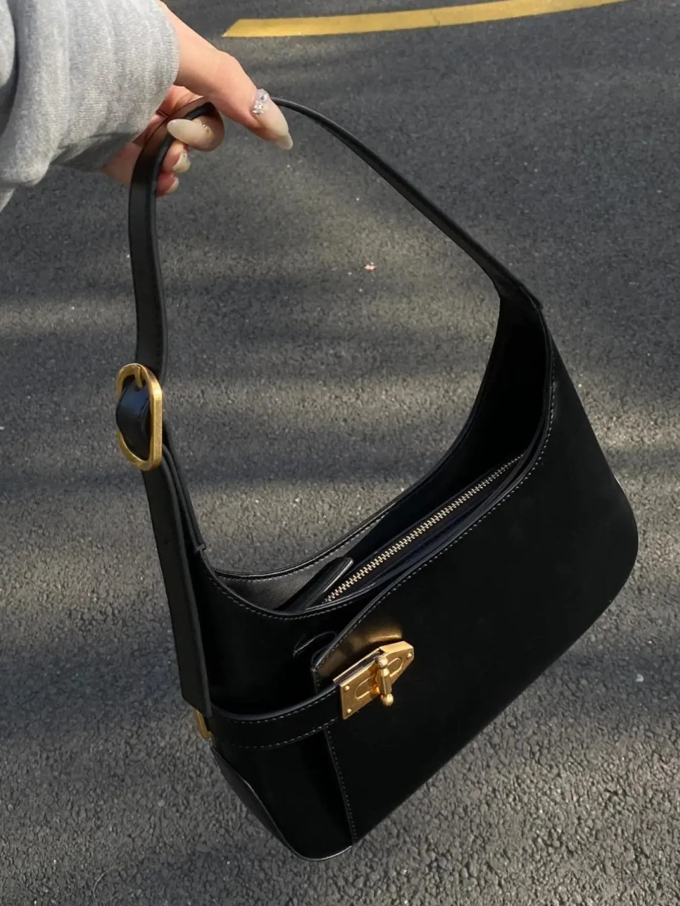 1 Piece Women's Casual Minimalist Plain Textured Zipper Designer ...