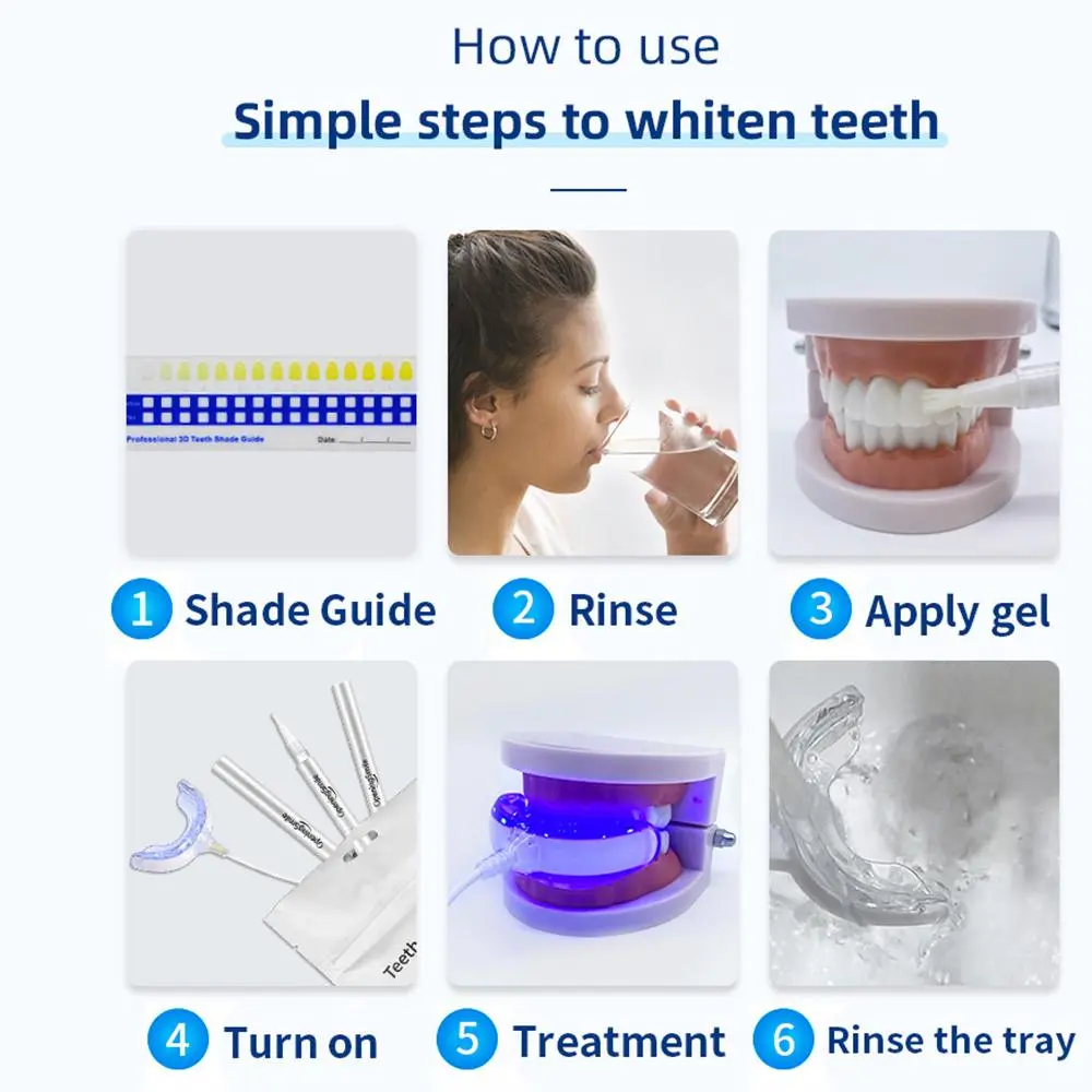 1 Set USB Rechargeable Portable Teeth Whitener, Portable Teeth Whitener ...