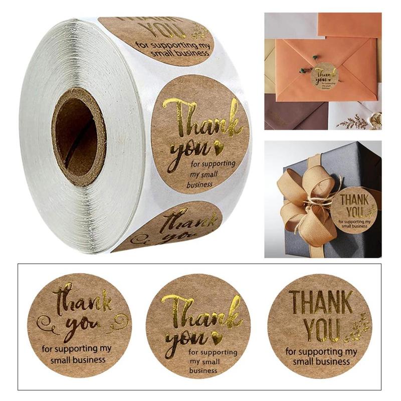 500 Pieces 1\\\'\\\' Handmade Thank You Packaging Sealing Label ...