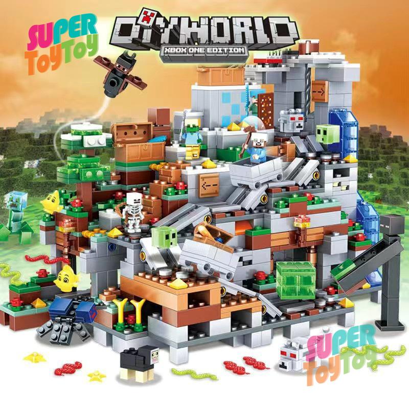 Building Blocks My World Set Organ Cave Figure Minifigures Educational ...