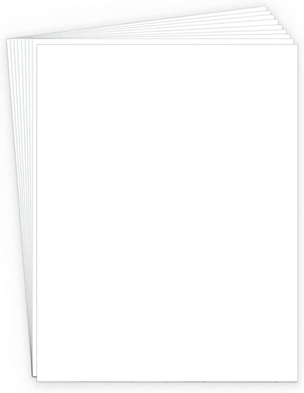 White Cardstock 8.5x11" 110 lb cover 100 Sheets Heavyweight Card ...