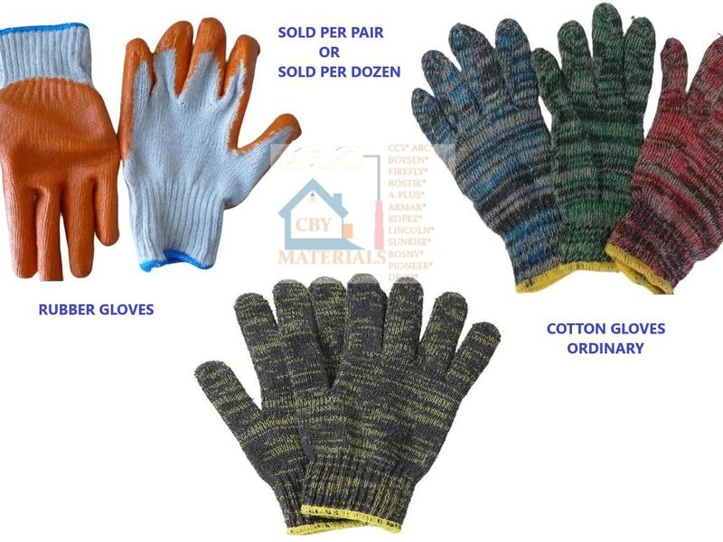 Safety Rubber Gloves & Ordinary Cotton Gloves- Choose Per Piece ...