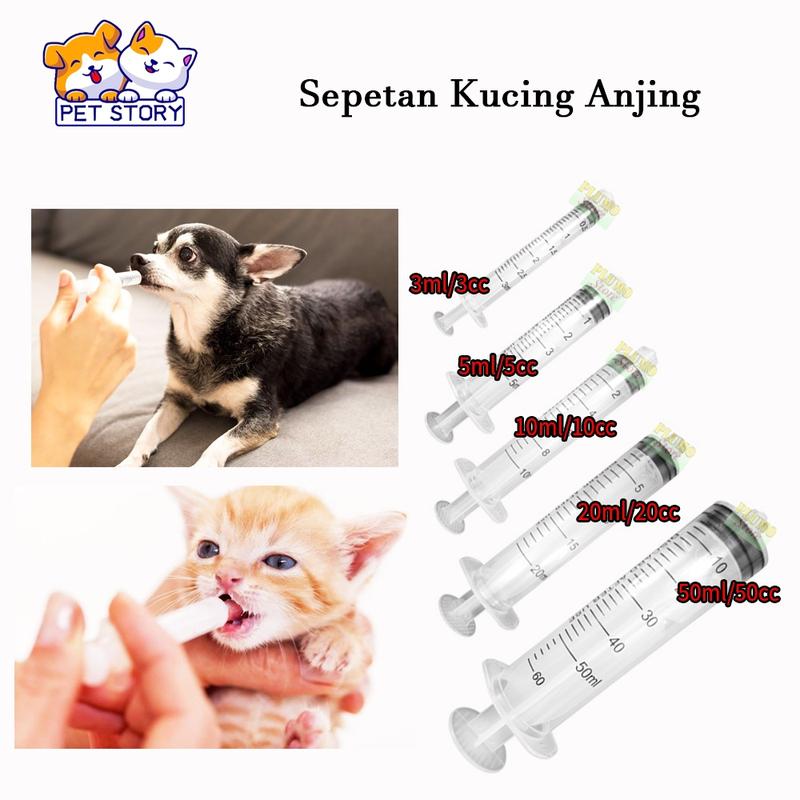 Sepetan 1 ml 3 ml 5 ml Syringe Kucing Anjing Suntikan Spet Pipet - Shop ...