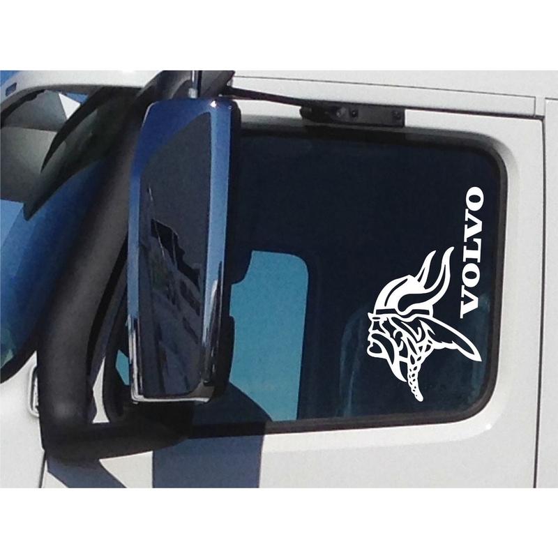 1Set 2pcs VOLVO Semi Truck Vinyl Decal Graphics Windshield Window ...