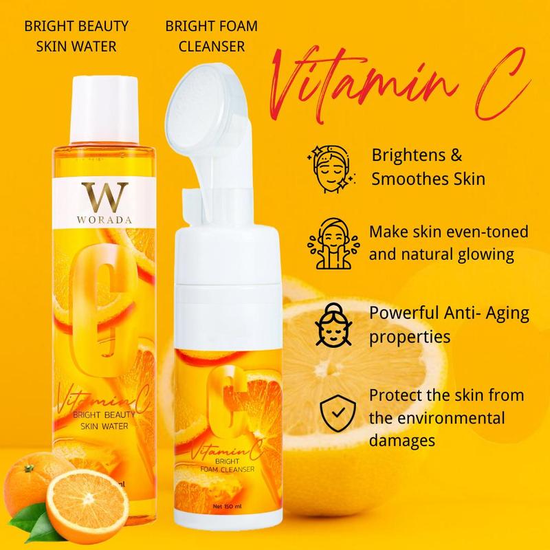 WORADA 2 in 1 Vitamin C set Vitamin C Bright Foam Cleanser 150ml ...