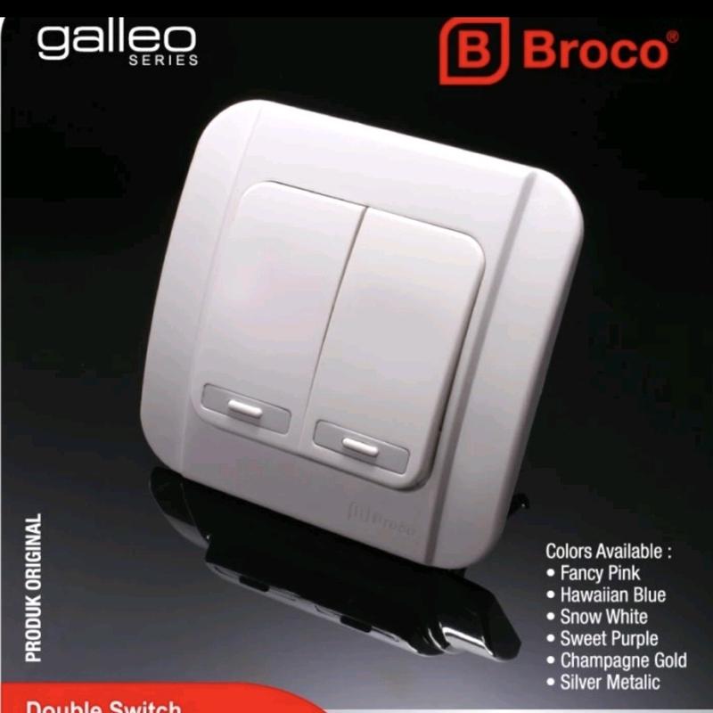 BROCO SAKLAR SERI GALLEO DOUBEL 2 GANG IB INBOW - Shop | Tokopedia