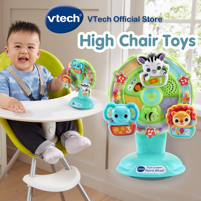VTech High Chair Toys Turn & Learn Ferris Wheel Baby Toys Musical ...