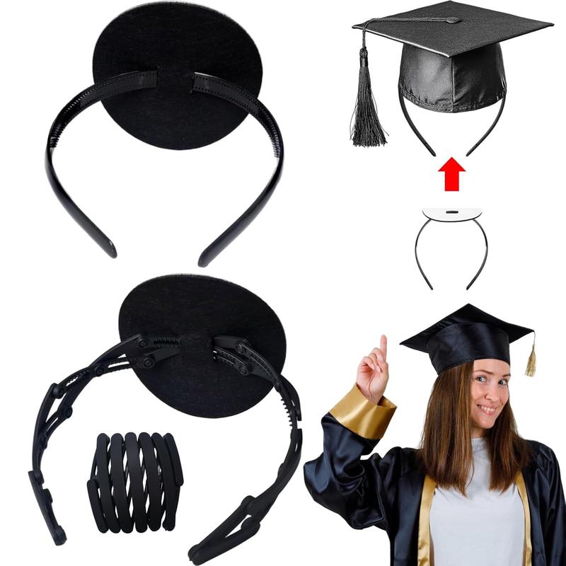 2 Pack Graduation Cap Headband Insert, Adjustable Grad Cap Headband ...