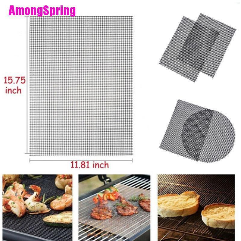 AmongSpring BBQ Grill Pad Mat Non-stick Mesh Net Barbecue Grilling ...