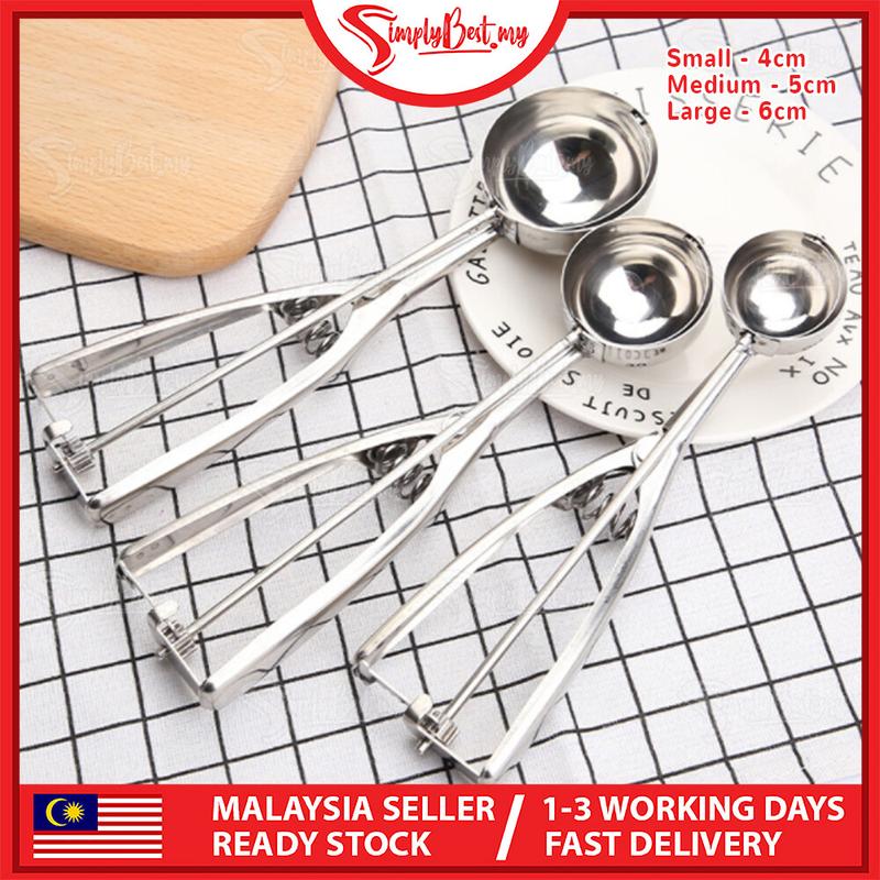 SIMPLYBEST Stainless Steel Ice Cream Scoop Trigger Spring Scope - TikTok Shop Malaysia