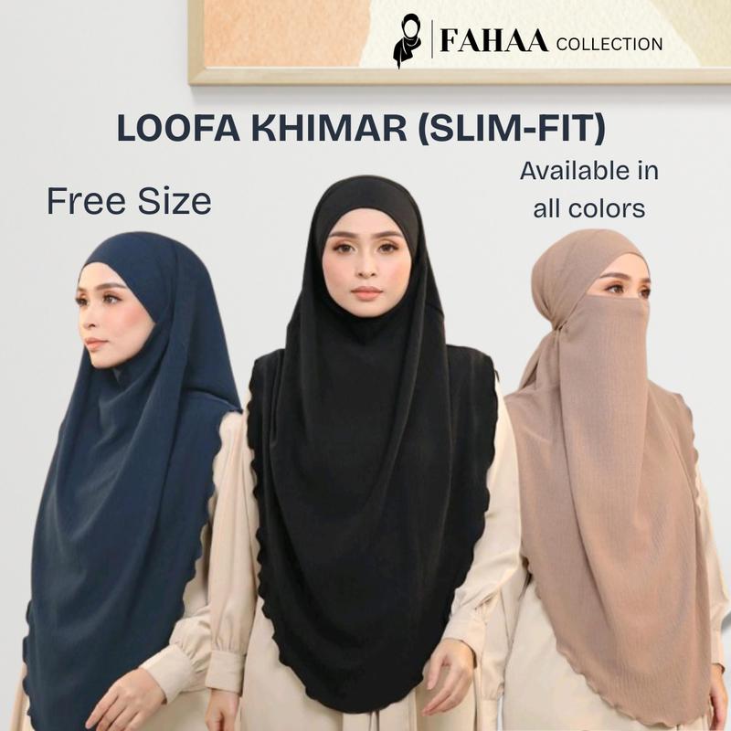 LOOFA Khimar Slim - Fit (Beli3 Gift1 Purdah) Tudung Khimar Tudung Loofa ...