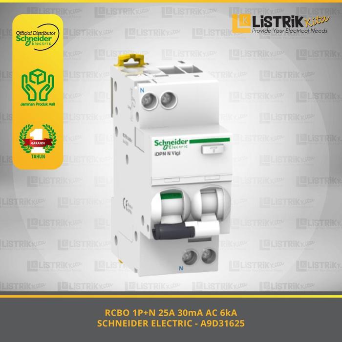 Promo RCBO SCHNEIDER ELECTRIC ACTI9 IDPN N VIGI CURVA C 1P+N 25A 30mA ...