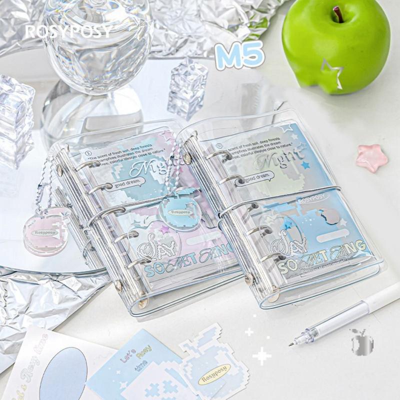 Stationery Hand Ledger M5 Pocket Binder Notebook Portable Twill ...