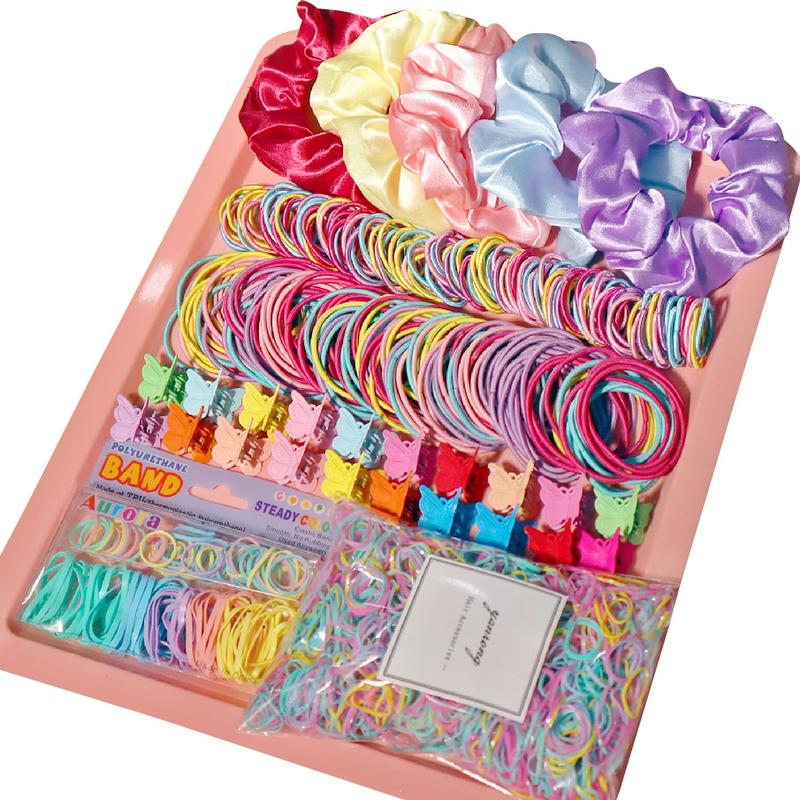 Multicolor Hair Ties For Women Elastic Ponytail Holders Rubber - TikTok ...