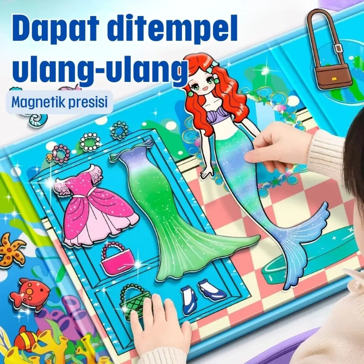 Buku Magnetik Putri Elsa Anti Bising Anak Perempuan DIY Tahun Baru ...