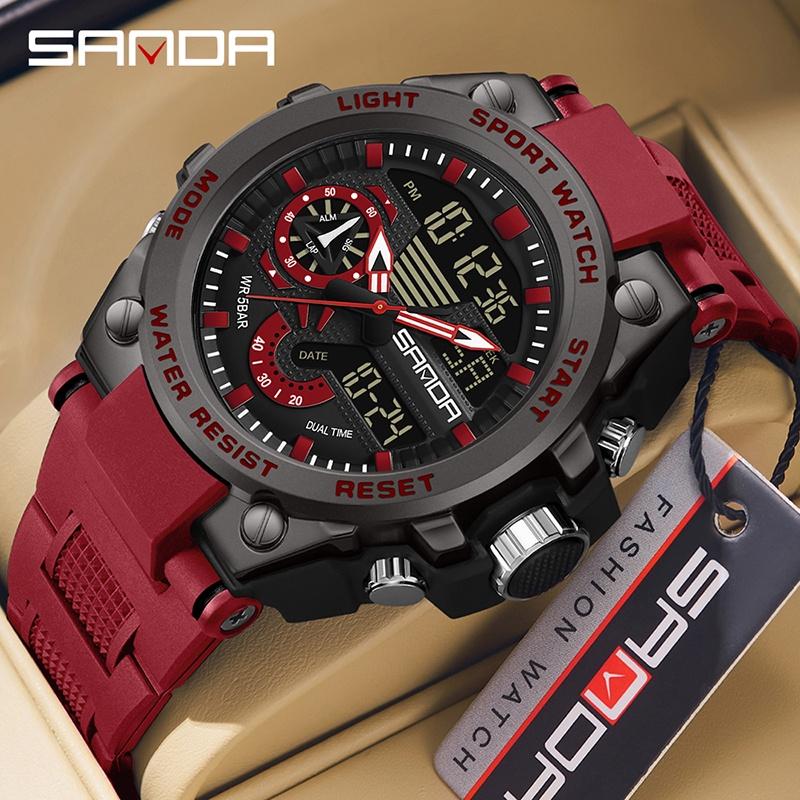 Jam Tangan Elektronik Lelaki, Sanda, Fesyen Digital, Kalis Air, Sesuai ...
