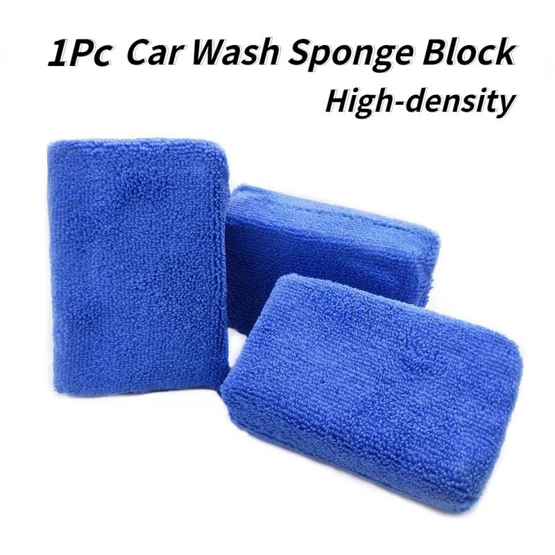 1Pc Car High-density Microfiber Sponges Cloths Hand Wax Polishing ...