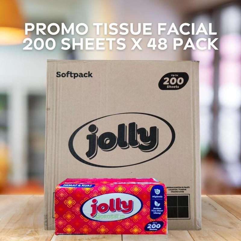 promo tissue facial jolly 200 sheets 1 carton isi 48 pcs - Shop | Tokopedia
